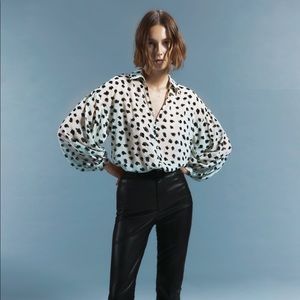 Zara | Tops | Zara Animal Print Shirt | Poshmark